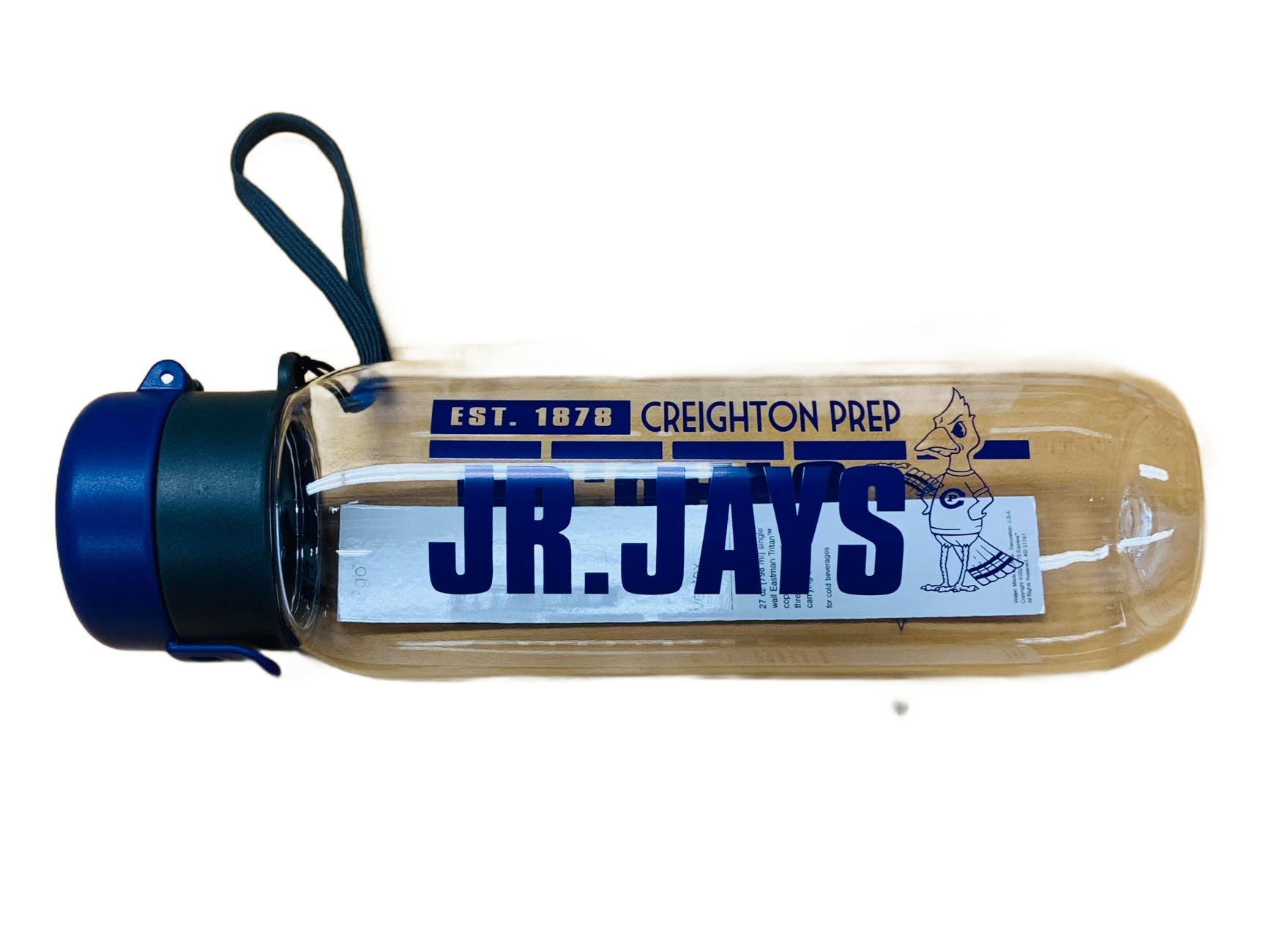 Clear Prep Water Bottle | Creighton Prep JayMart