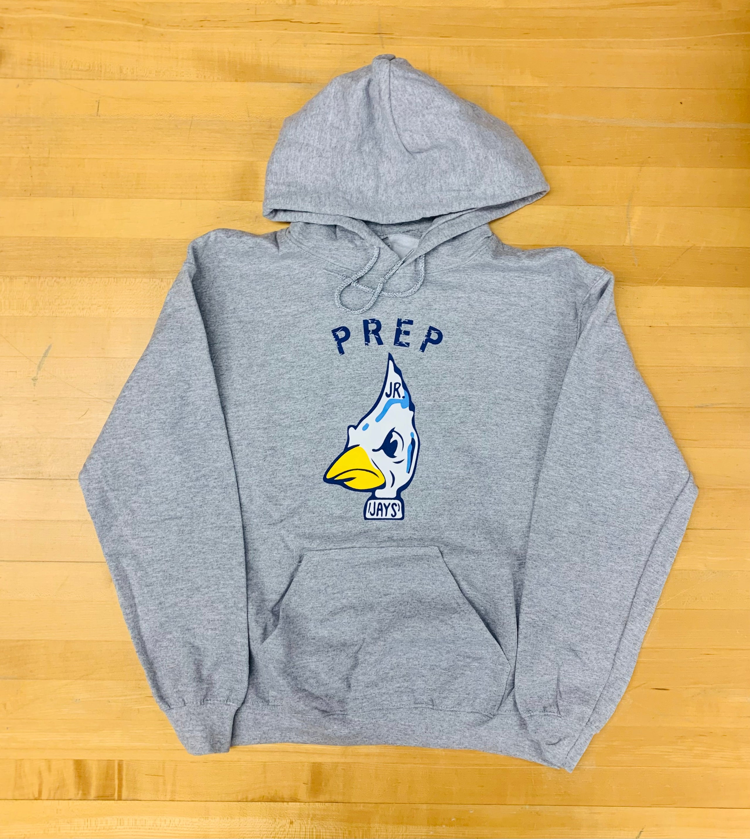 Gildan Hoodie Grey, Retro Bird | Creighton Prep JayMart