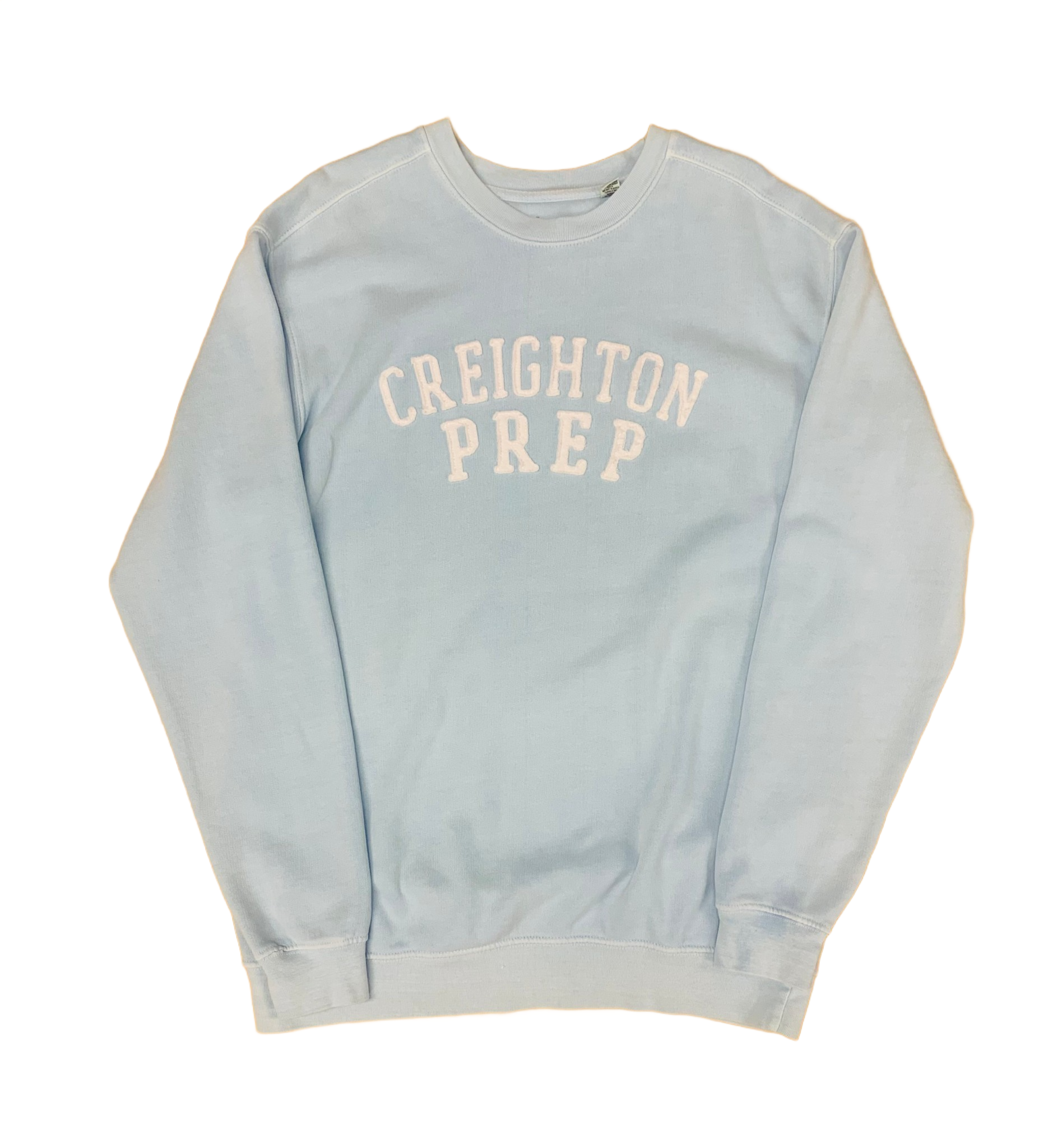 Blue 84, Creighton Prep Fleece Crew, Baby Blue | Creighton Prep JayMart
