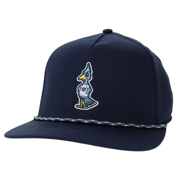 Navy Caddy Adjustable Hat, Billy Bluejay | Creighton Prep JayMart